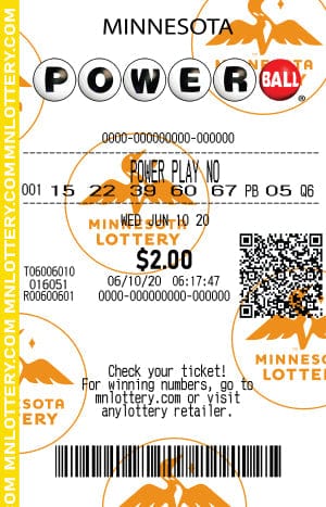 Minnesota Powerball Lotto Ticket